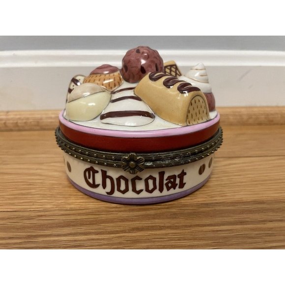 Cbk | Accents | Vintage Cbk Ltd Ceramic Chocolat Hinged Box Decorative ...